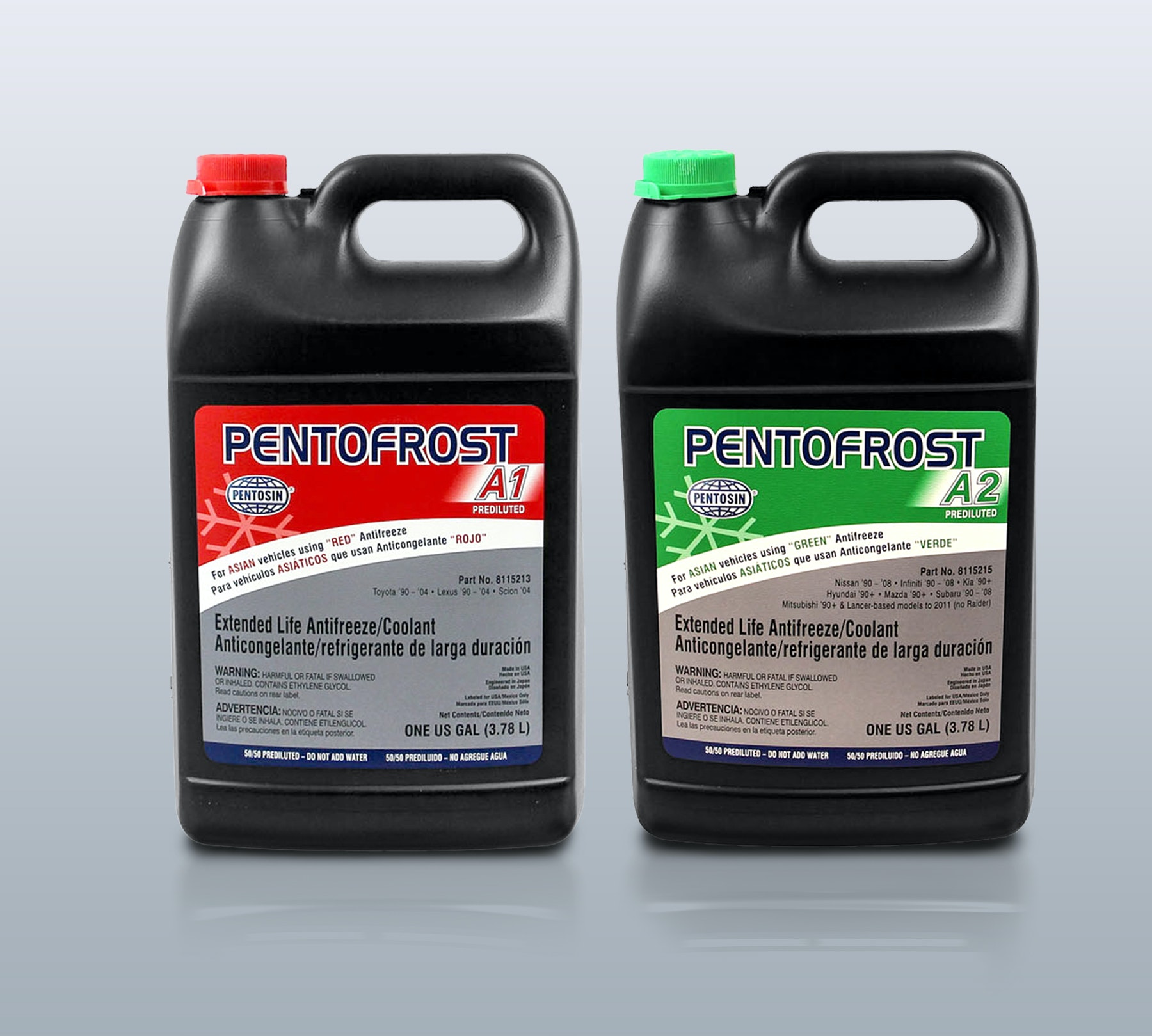 Pentofrost A3 Hoat Phosphated Asian 50 50 Prediluted Antifreeze Coolant